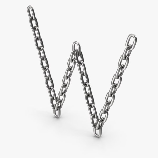 modelo 3d Chain Letter W - TurboSquid 2024722