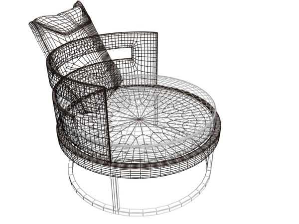 rounded armchair max free