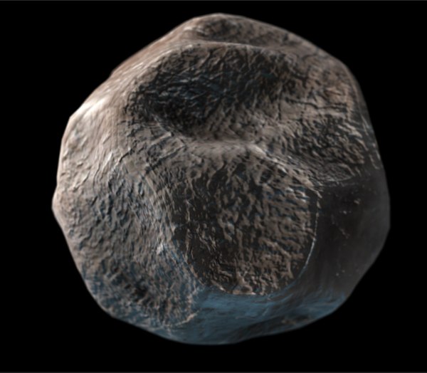 3d model meteor comet rock