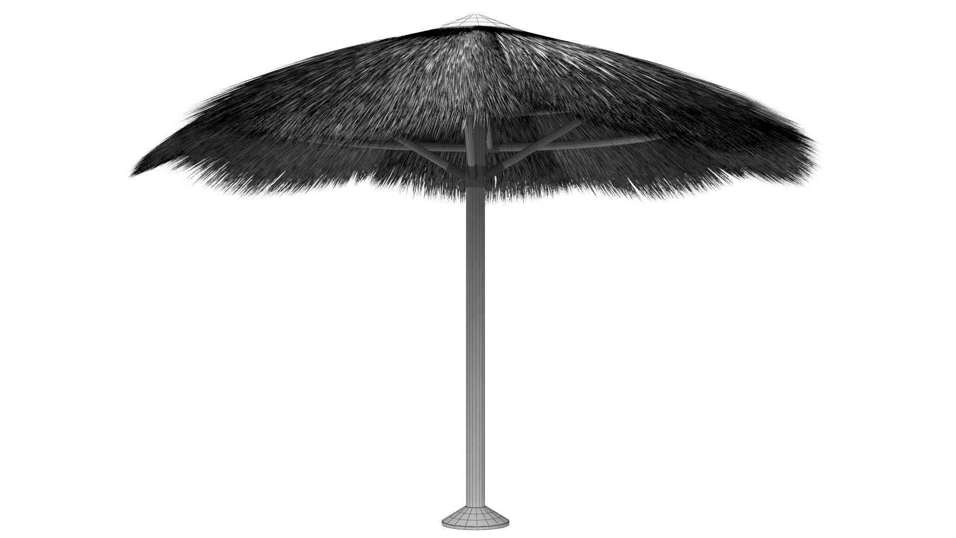 3D Thatch Umbrella Model - TurboSquid 1960112