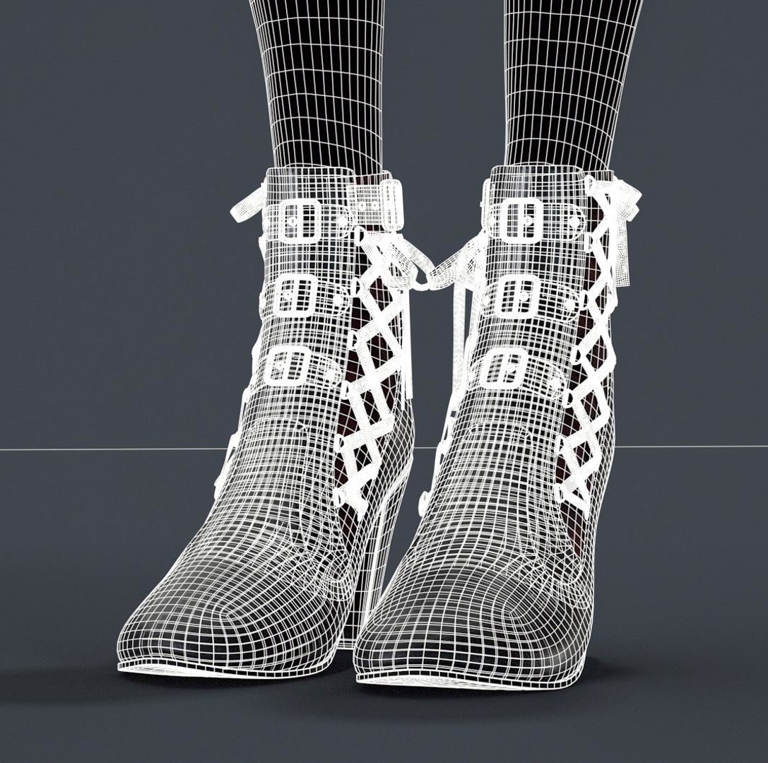 Female Leather Boots 3D Model - TurboSquid 2129288