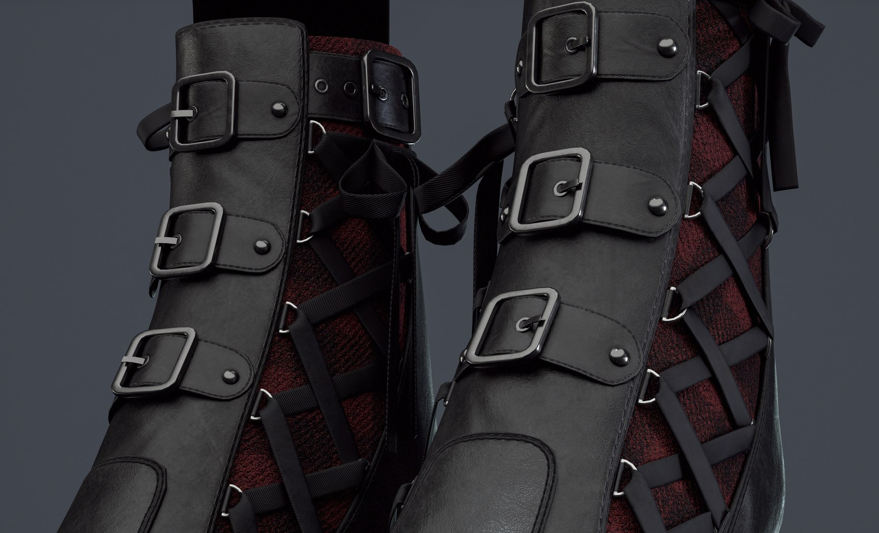 Female Leather Boots 3D Model - TurboSquid 2129288