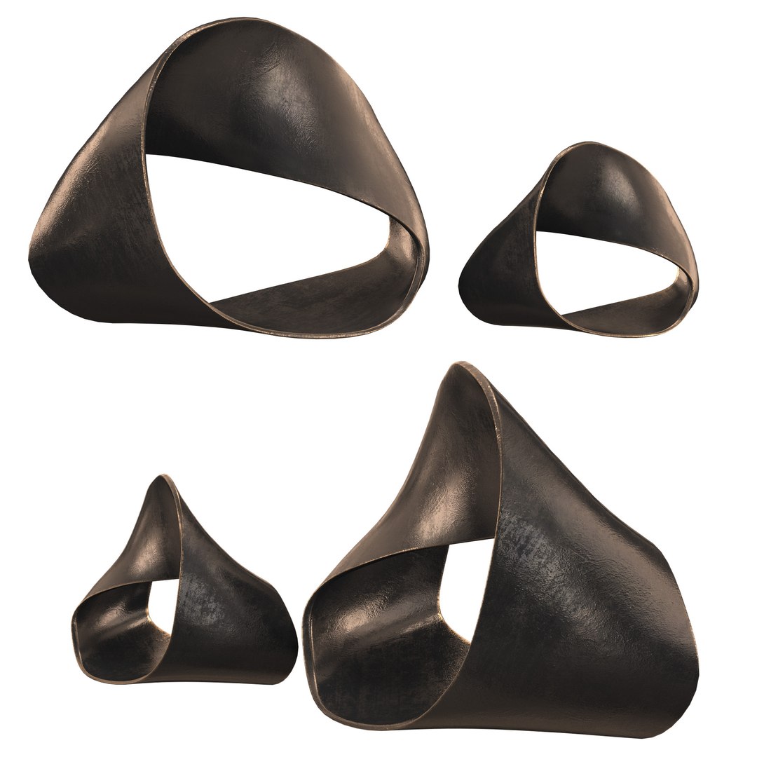 3D Model Cast Metal Moebius Ring Bronze - TurboSquid 2368521