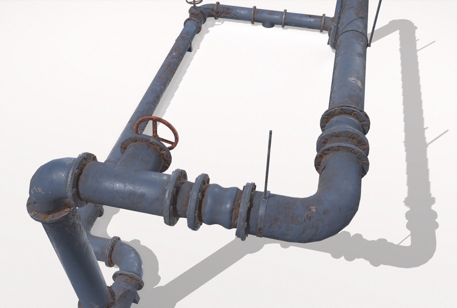 3D Pack Industrial Rusted Pipes - TurboSquid 1464383