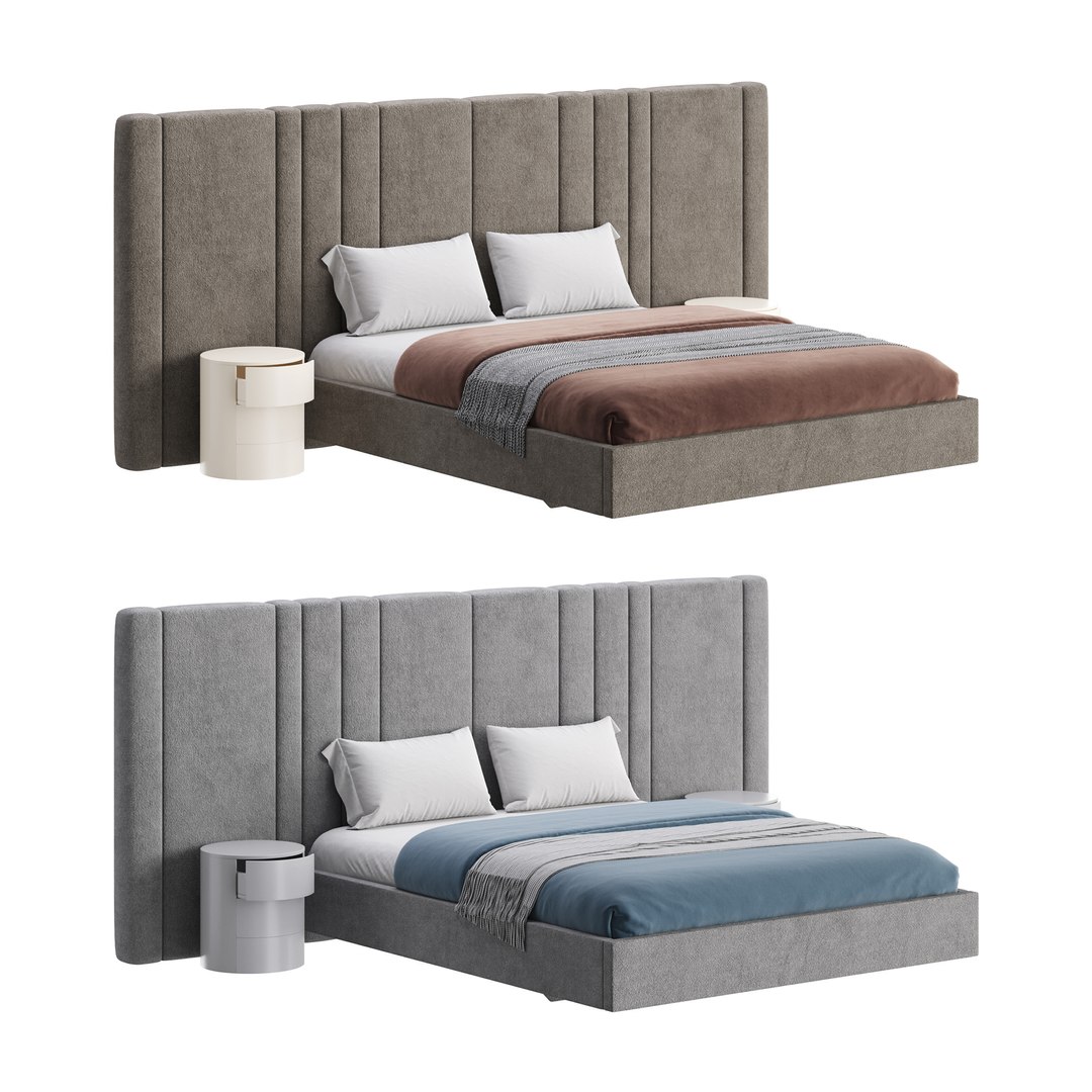 Dharmi Bed 3D Model - TurboSquid 2191976