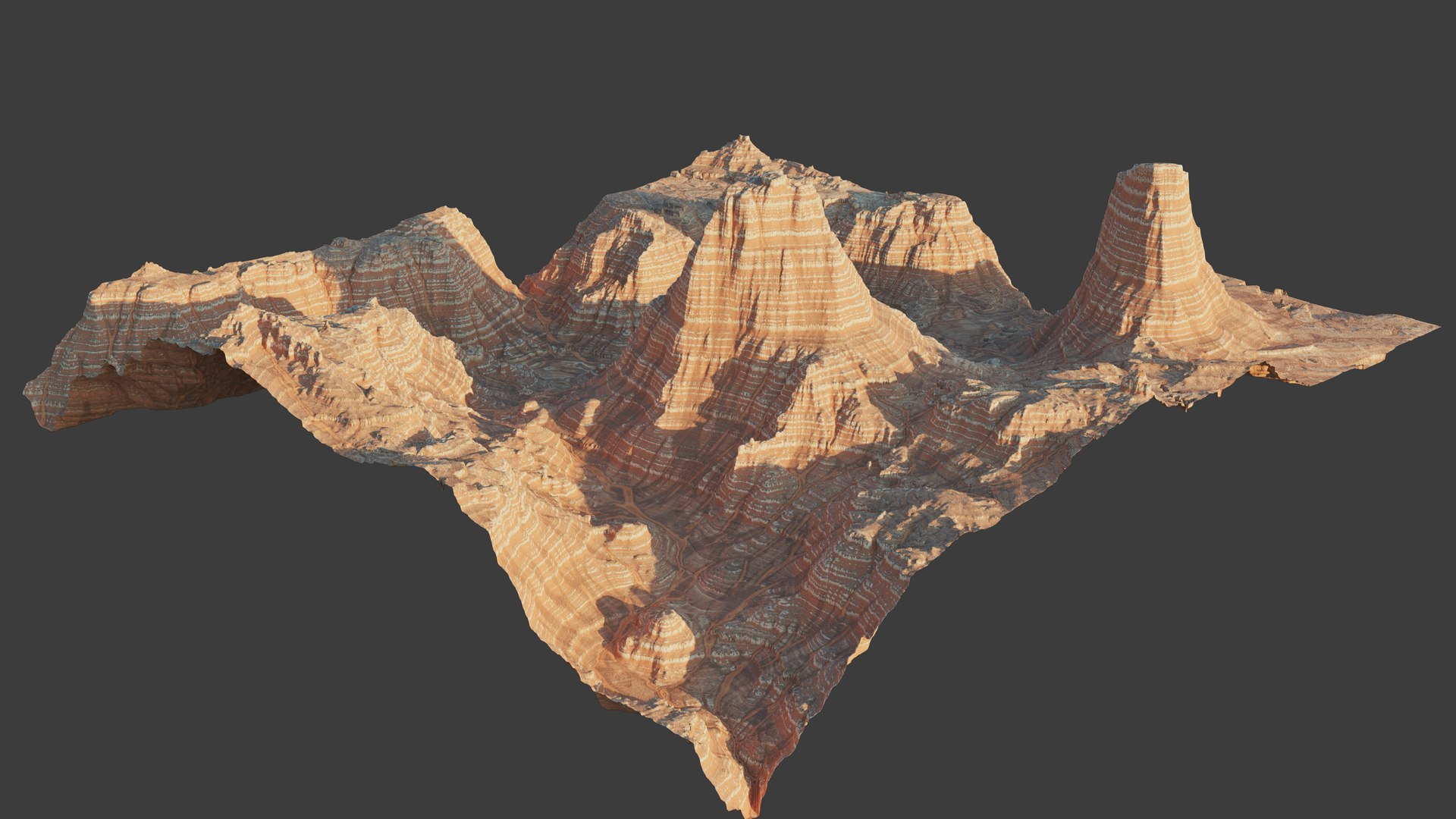8K Detailed Cliff Landscape 3D - TurboSquid 1811959