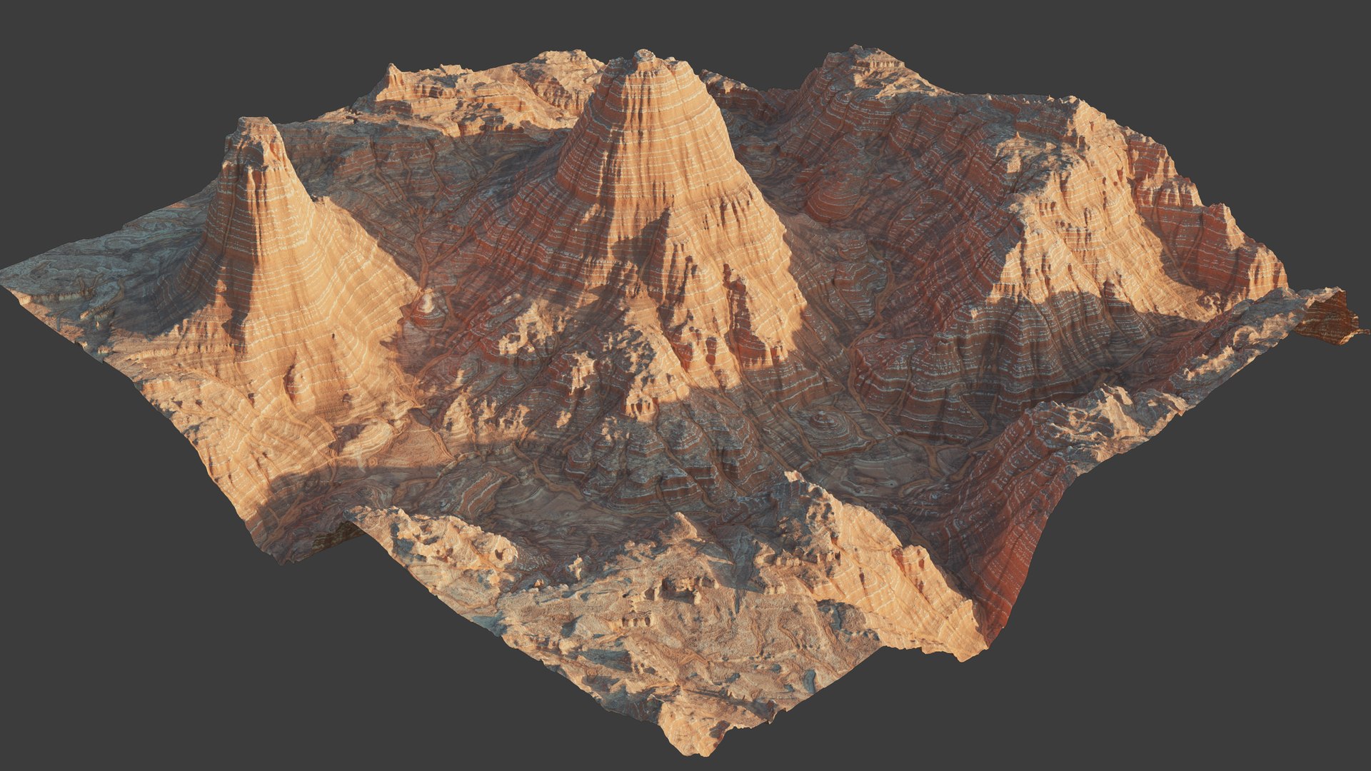 8K Detailed Cliff Landscape 3D - TurboSquid 1811959