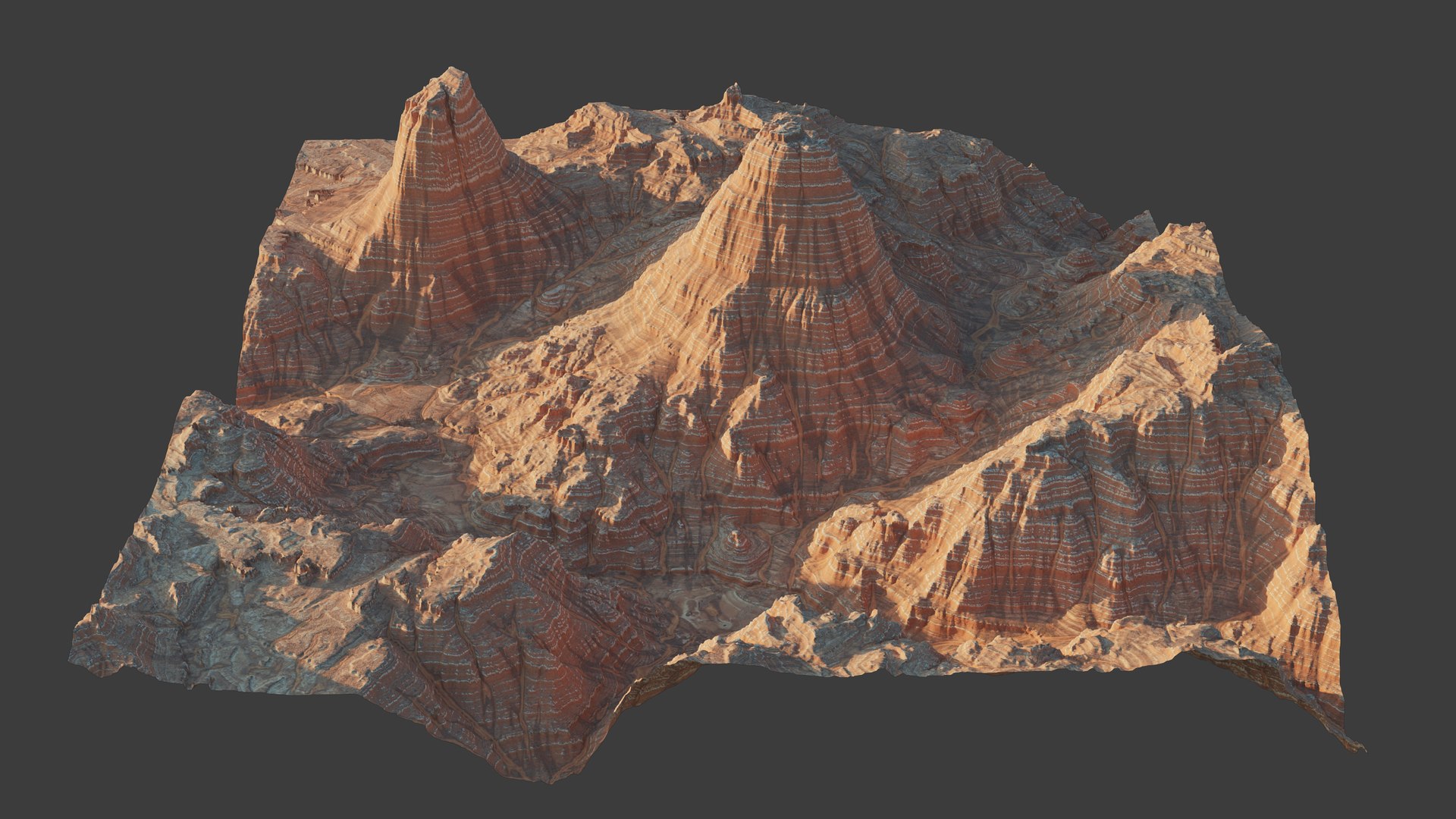8K Detailed Cliff Landscape 3D - TurboSquid 1811959