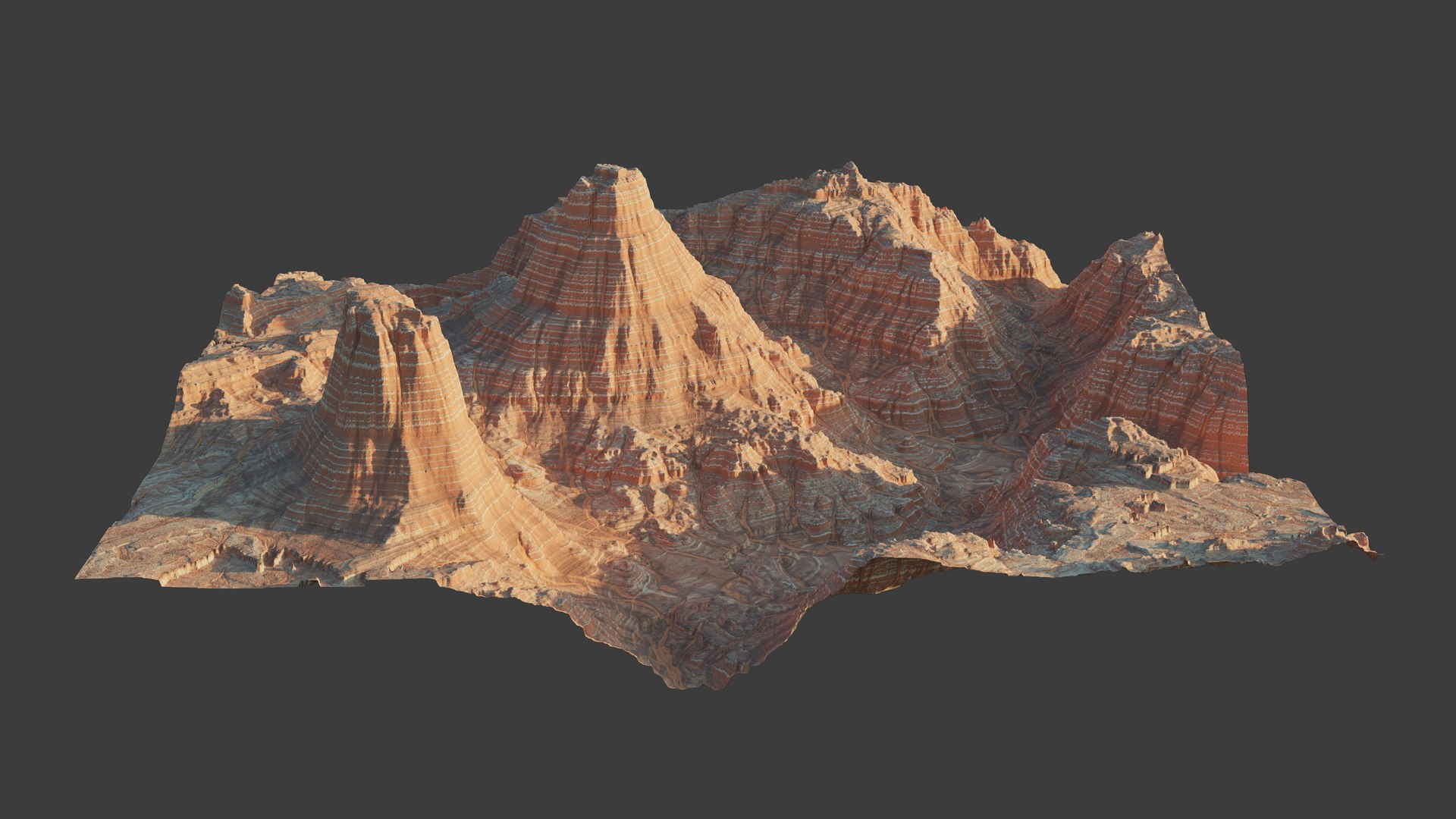 8K Detailed Cliff Landscape 3D - TurboSquid 1811959
