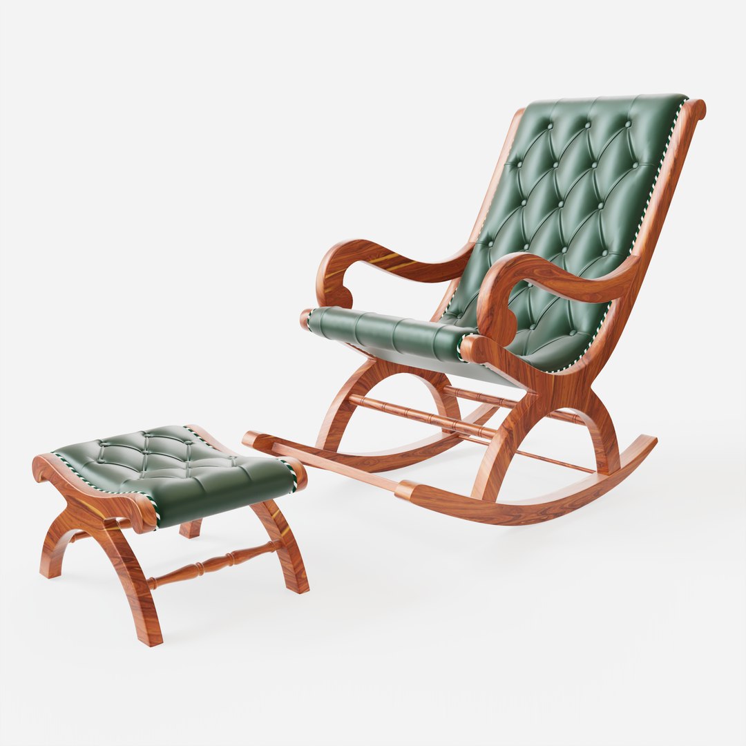 Rocking Chair With Footrest 3D Model - TurboSquid 1996918