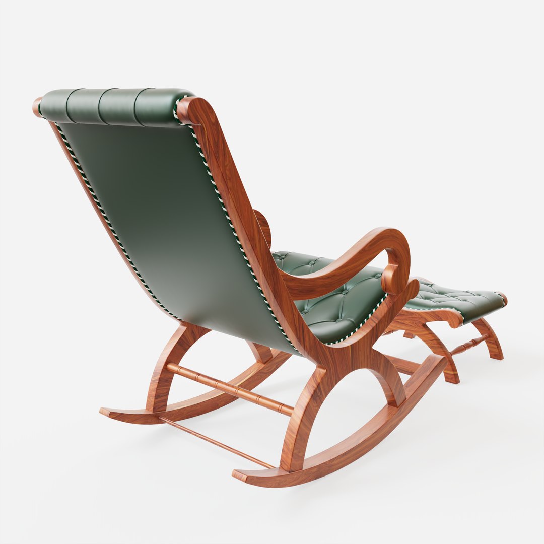 Rocking Chair With Footrest 3D Model - TurboSquid 1996918