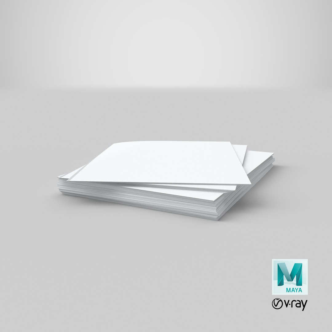 3D small stack paper sheets - TurboSquid 1206505
