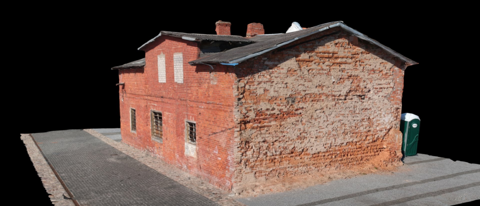 3D brick building model - TurboSquid 1622594