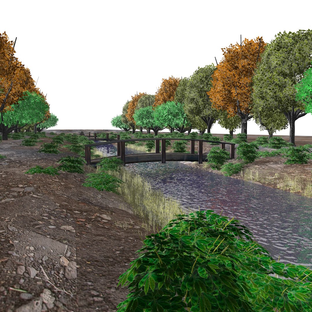 Flowing river scene animations 3D - TurboSquid 1465720