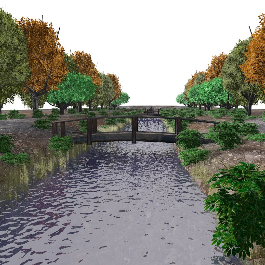 Flowing river scene animations 3D - TurboSquid 1465720