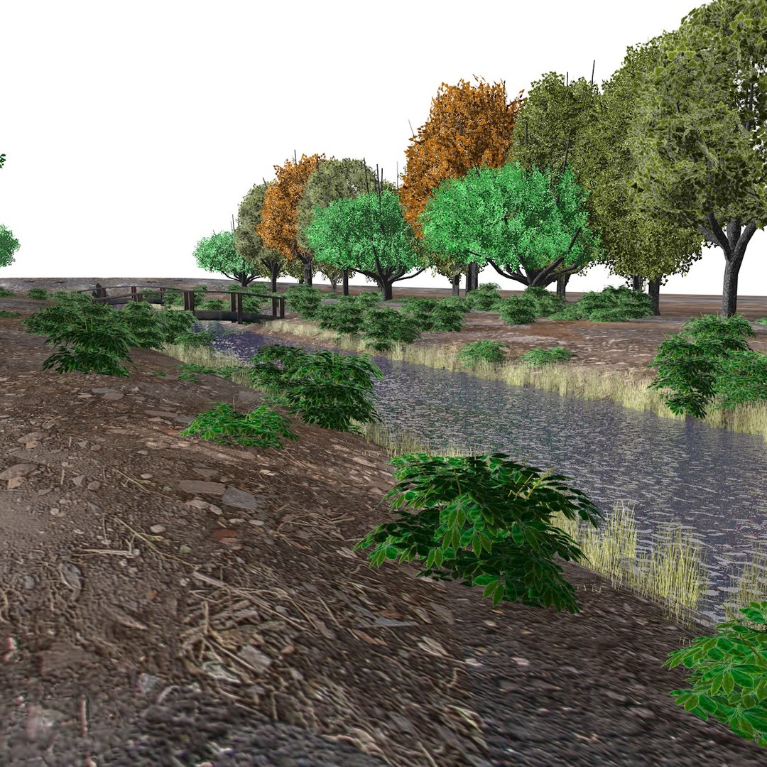 Flowing river scene animations 3D - TurboSquid 1465720