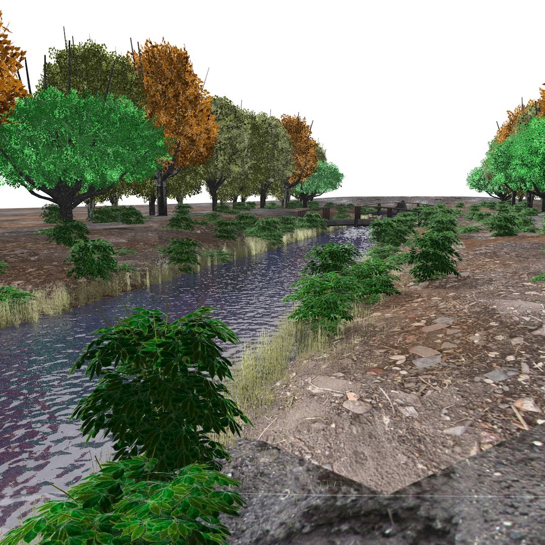 Flowing river scene animations 3D - TurboSquid 1465720