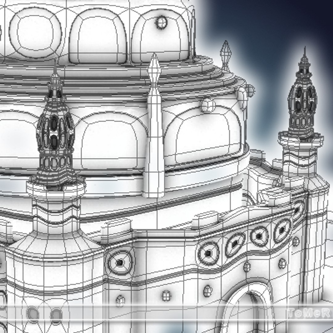 3ds max temple mysterious complex