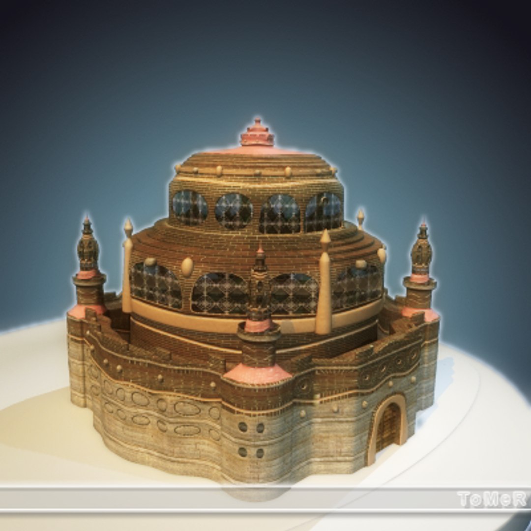 3ds max temple mysterious complex