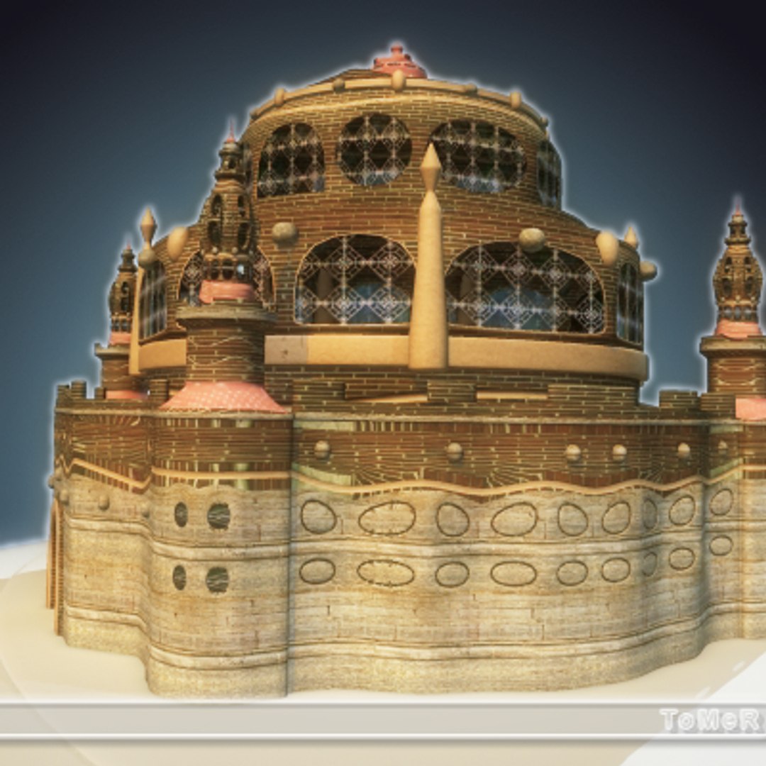 3ds max temple mysterious complex
