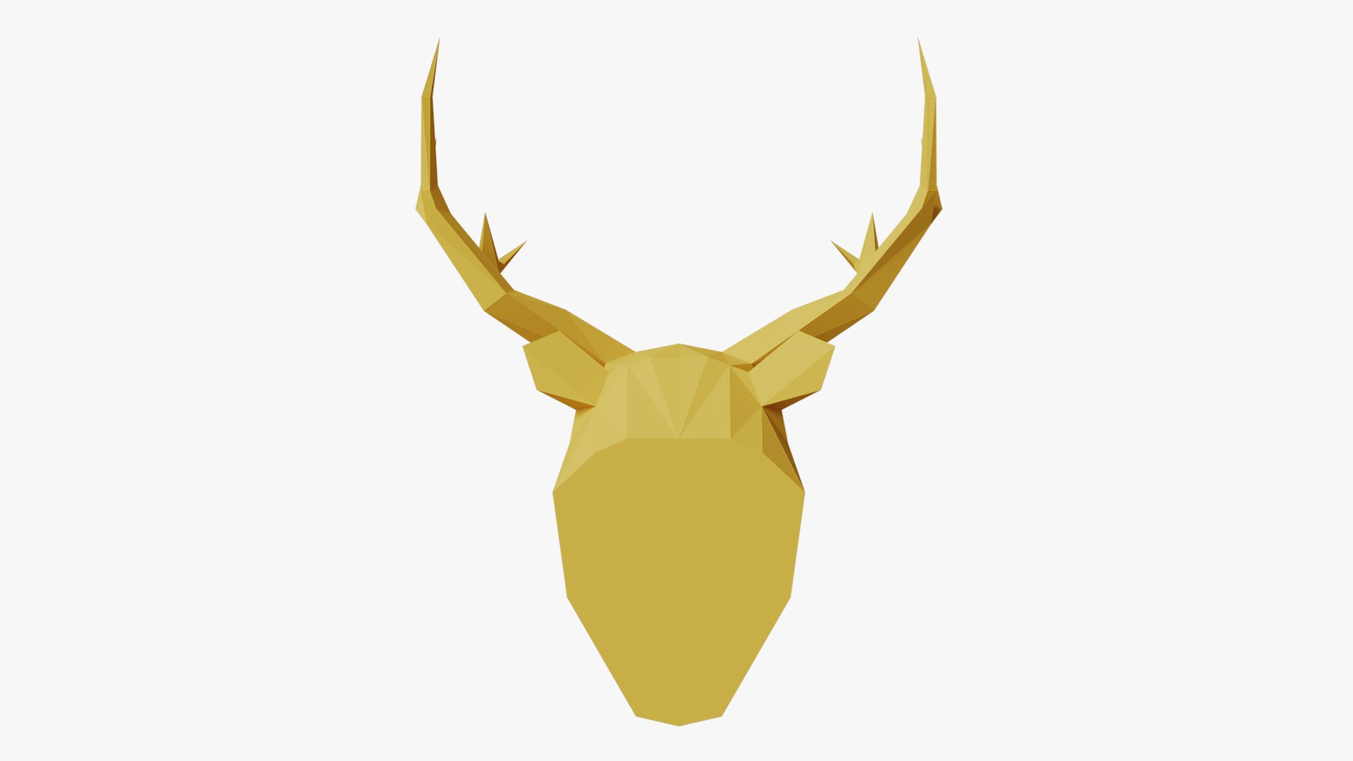 3D Model Paper Deer Head - TurboSquid 1941245