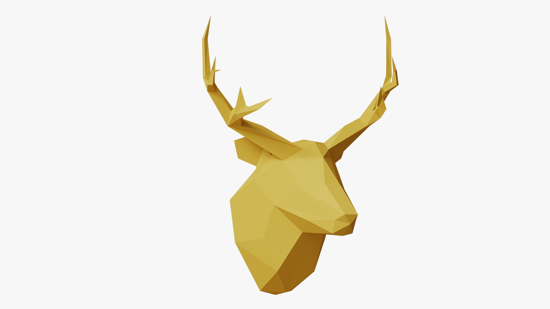 3D Model Paper Deer Head - TurboSquid 1941245