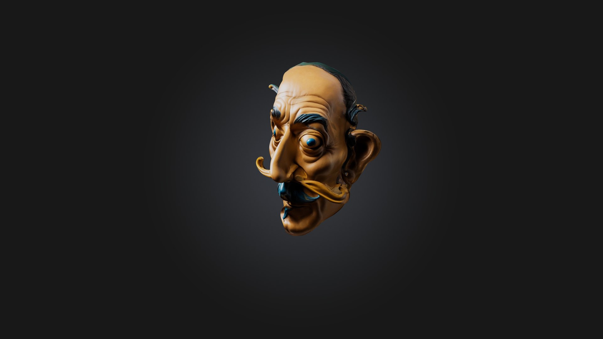 3D Salvador Dali Mask - TurboSquid 2290959