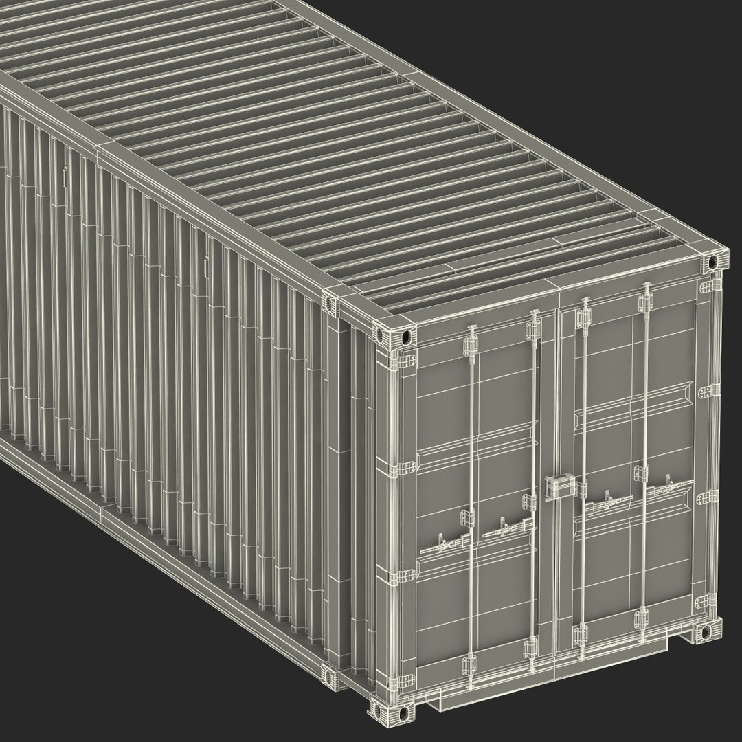 45 ft cube container 3d max