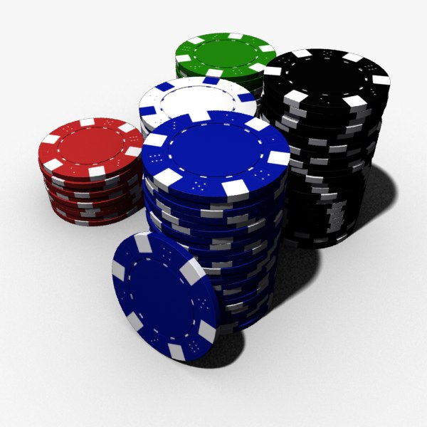 poker chips polygons 3d max