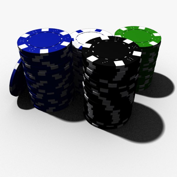 poker chips polygons 3d max