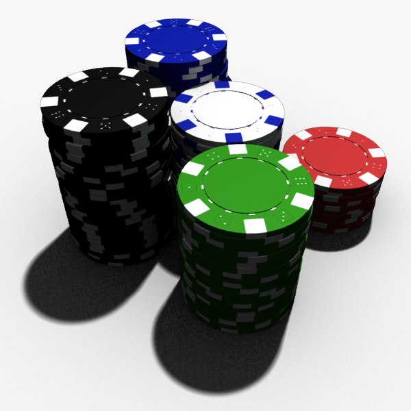poker chips polygons 3d max