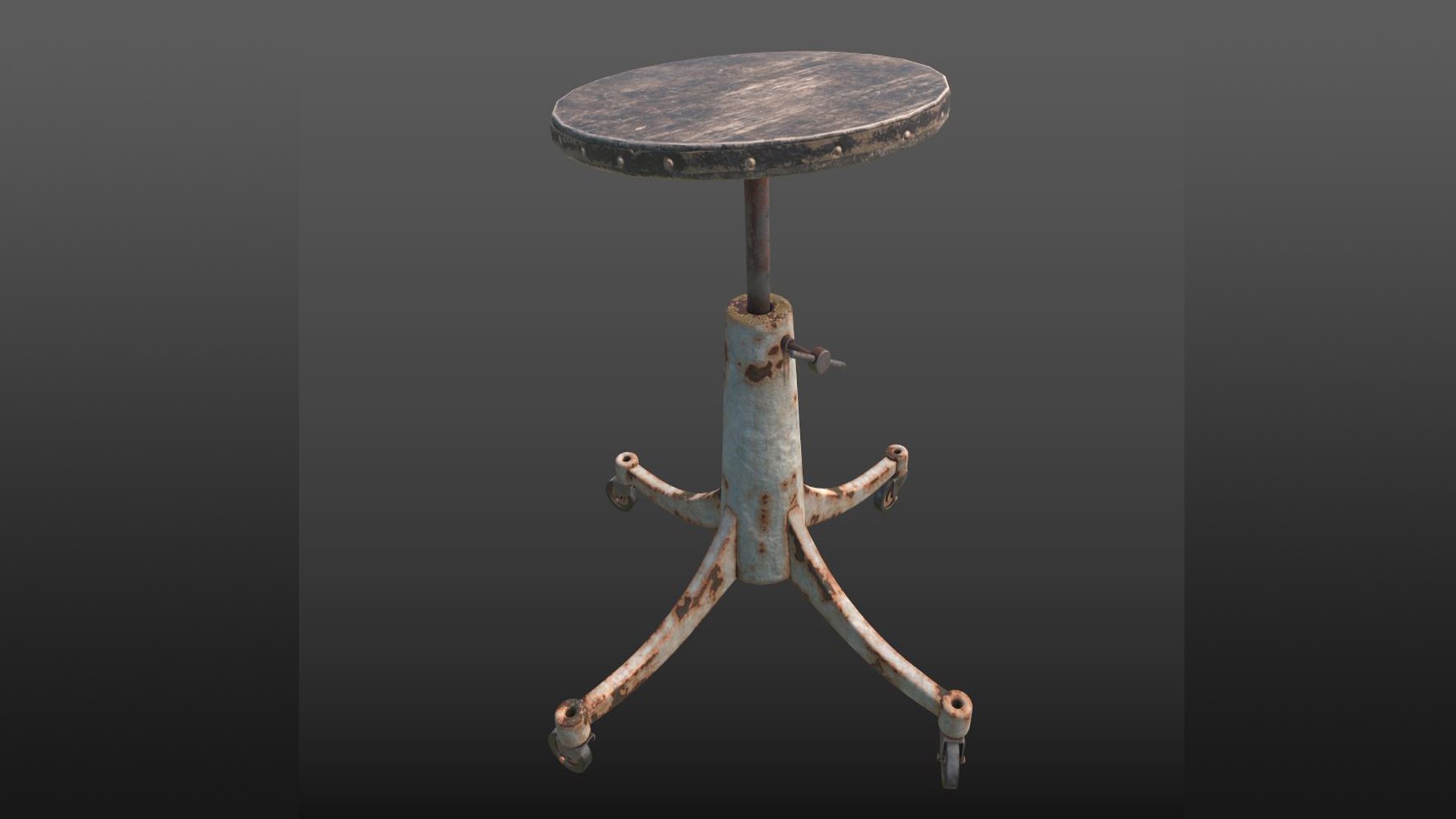 Old Rusted Stool 3D Model - TurboSquid 2093253