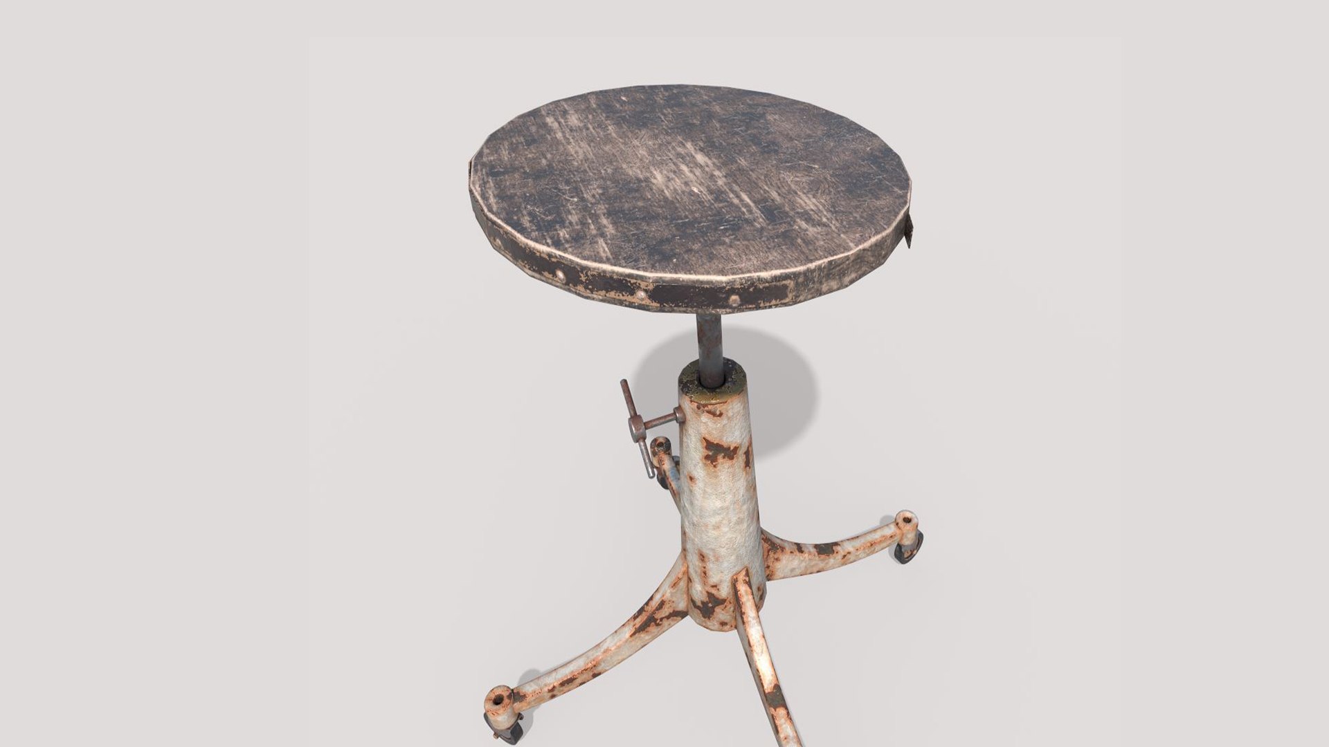 Old Rusted Stool 3D Model - TurboSquid 2093253
