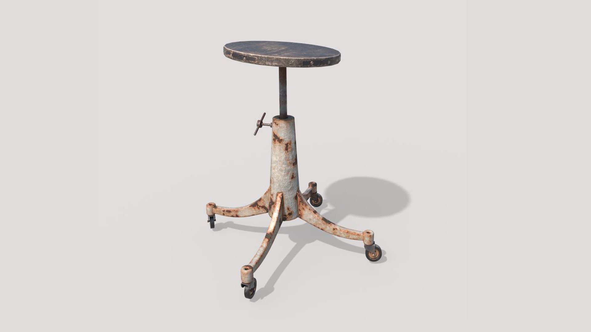 Old Rusted Stool 3D Model - TurboSquid 2093253