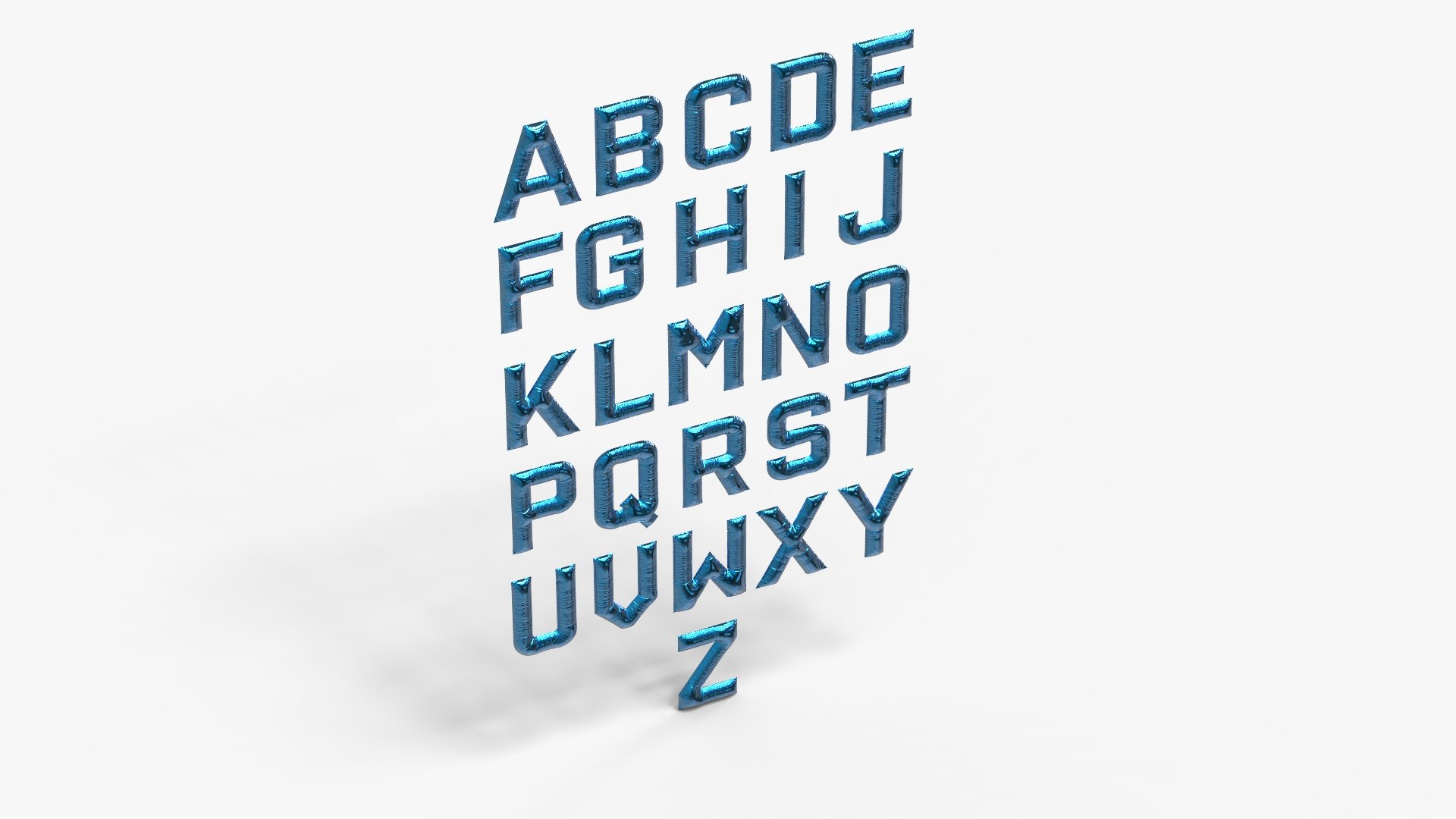 3D Half Inflated Alphabet - TurboSquid 2230171