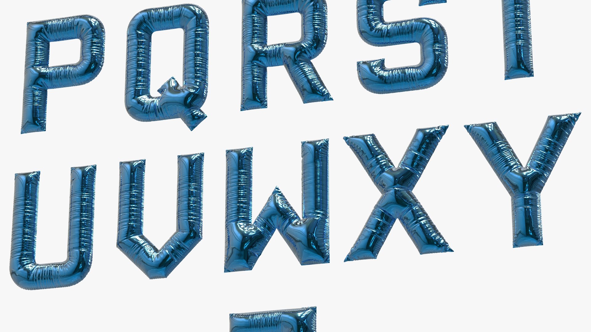 3D Half Inflated Alphabet - TurboSquid 2230171