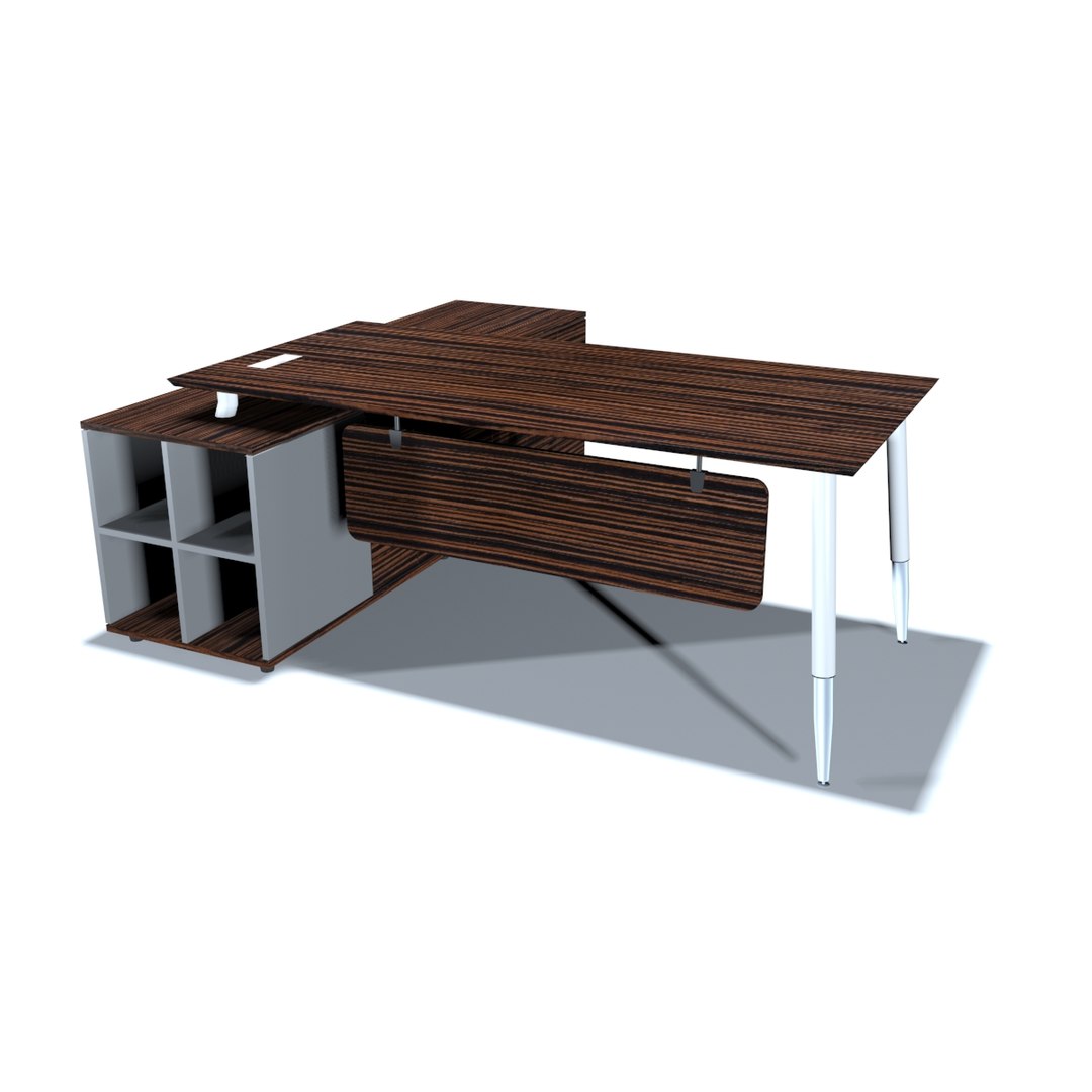Executive Table Desk 3D Model - TurboSquid 1383985