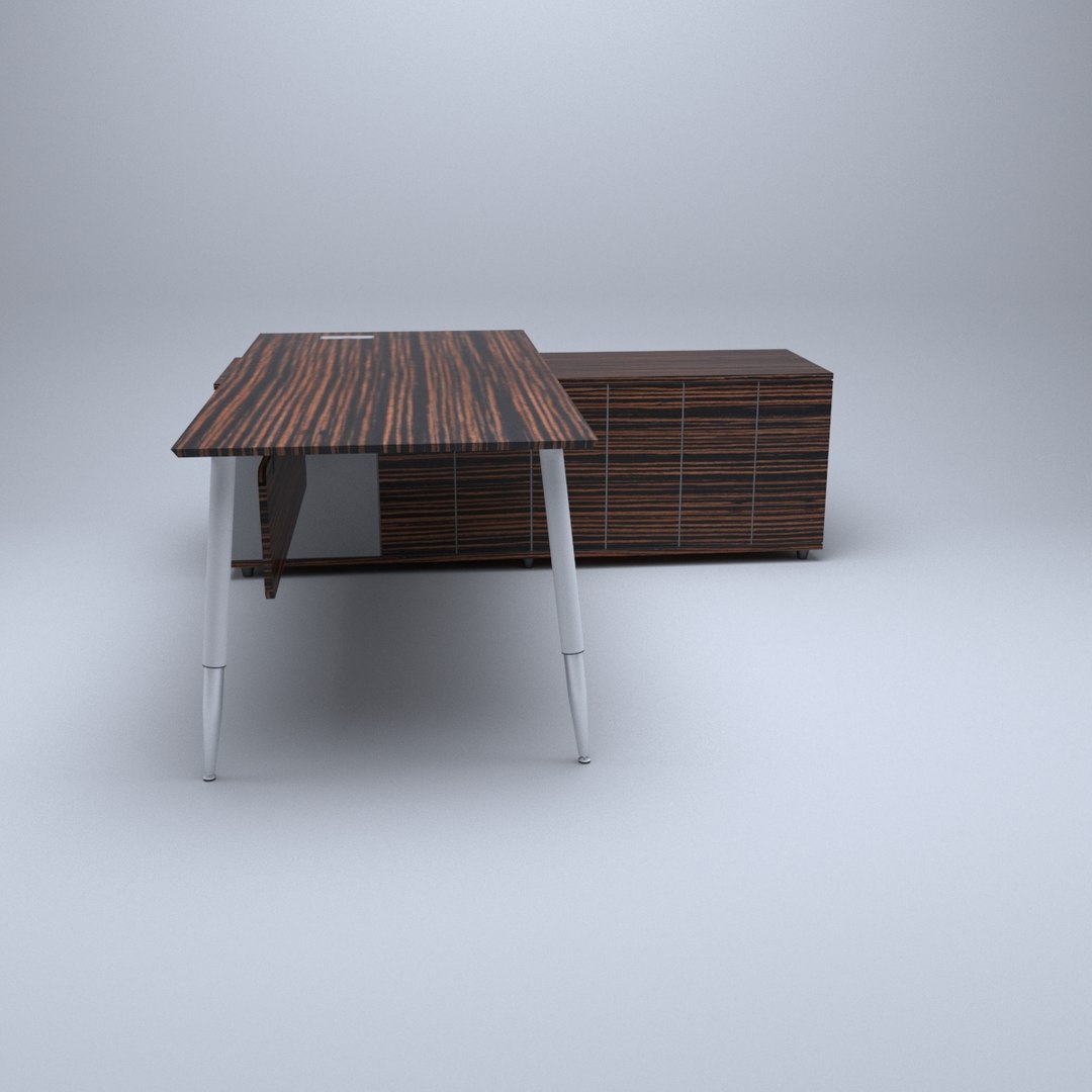 Executive Table Desk 3D Model - TurboSquid 1383985