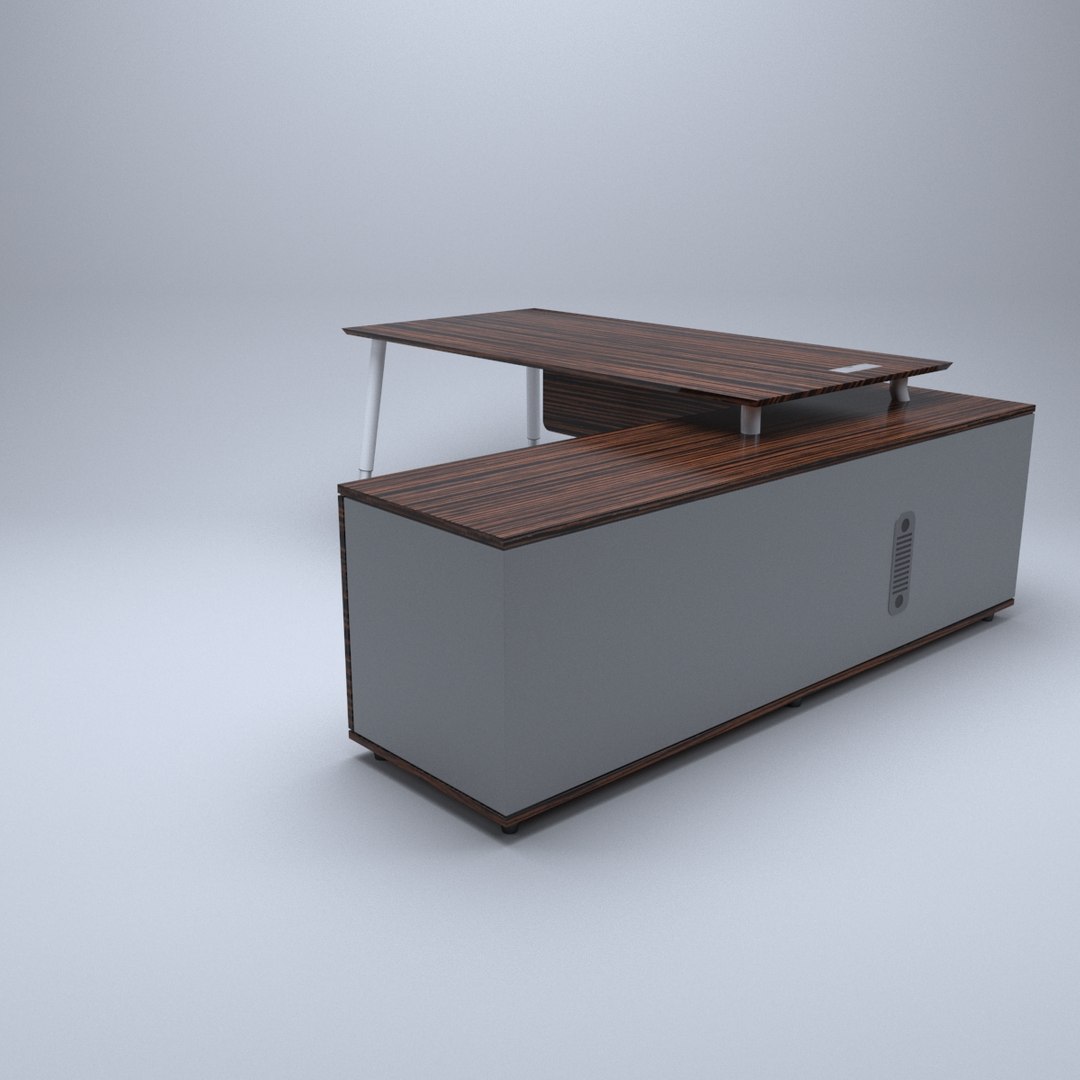 Executive Table Desk 3D Model - TurboSquid 1383985