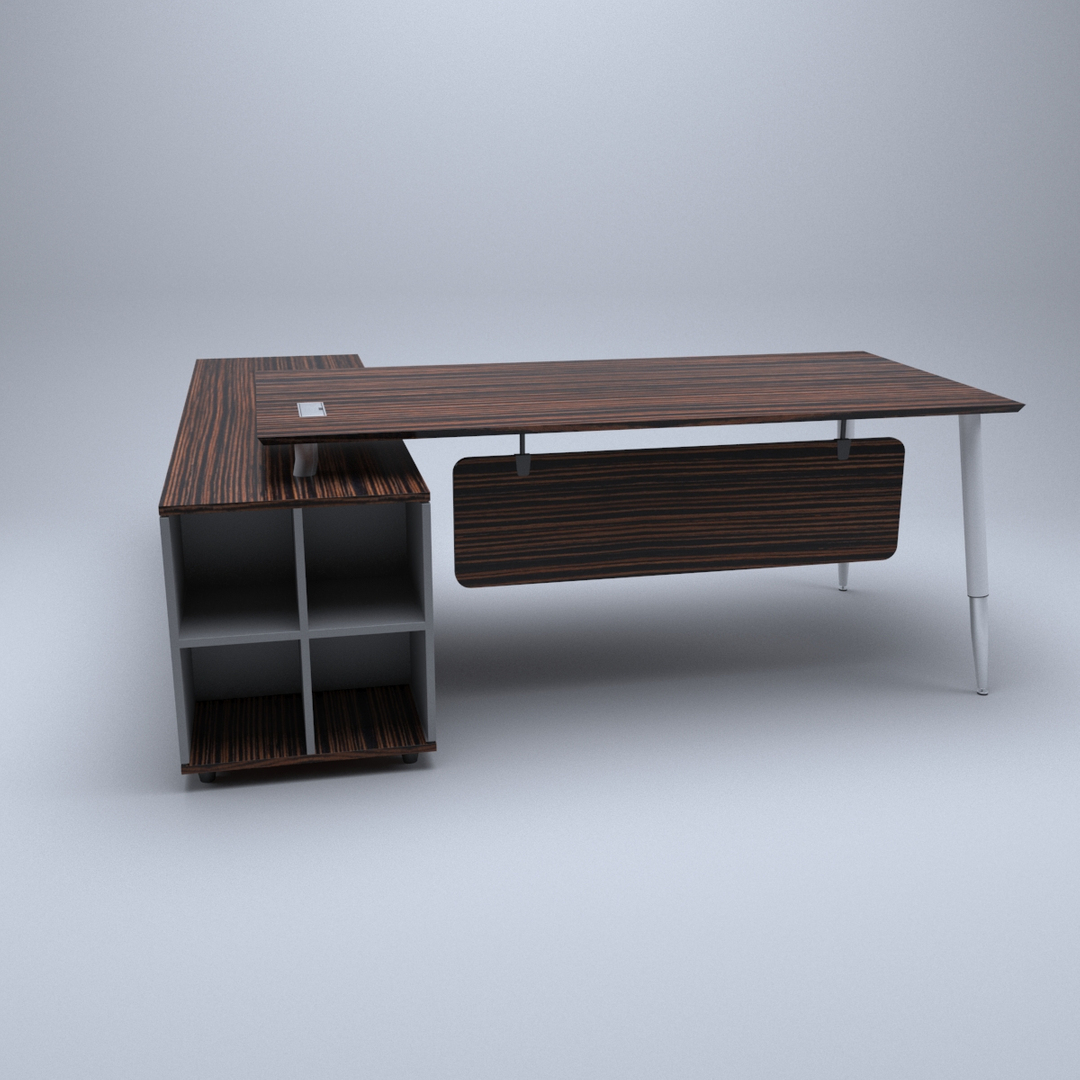 Executive Table Desk 3D Model - TurboSquid 1383985