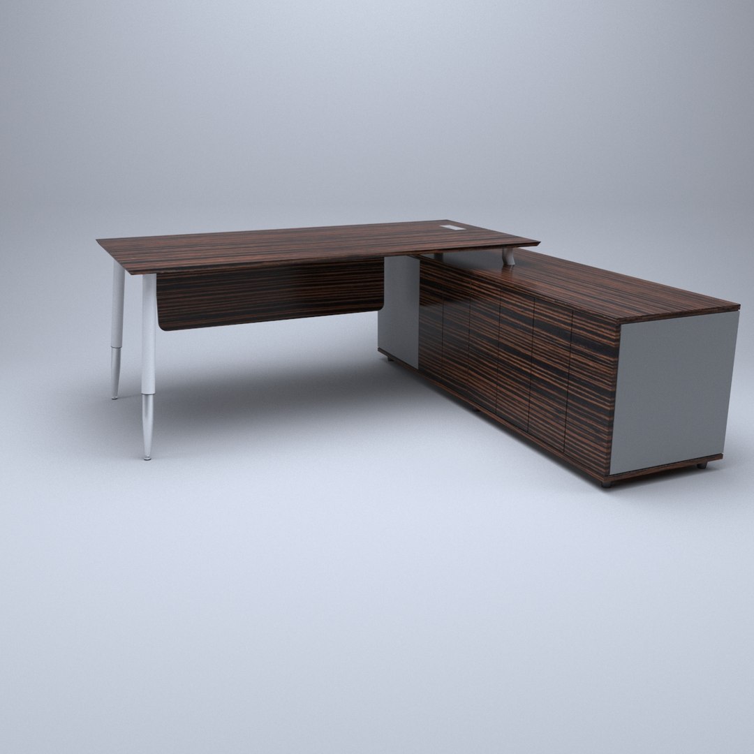 Executive Table Desk 3D Model - TurboSquid 1383985