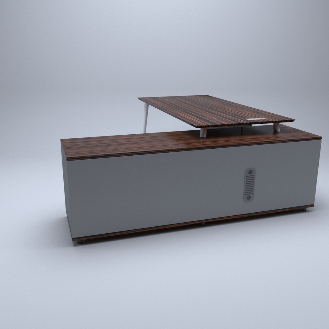 Executive Table Desk 3D Model - TurboSquid 1383985