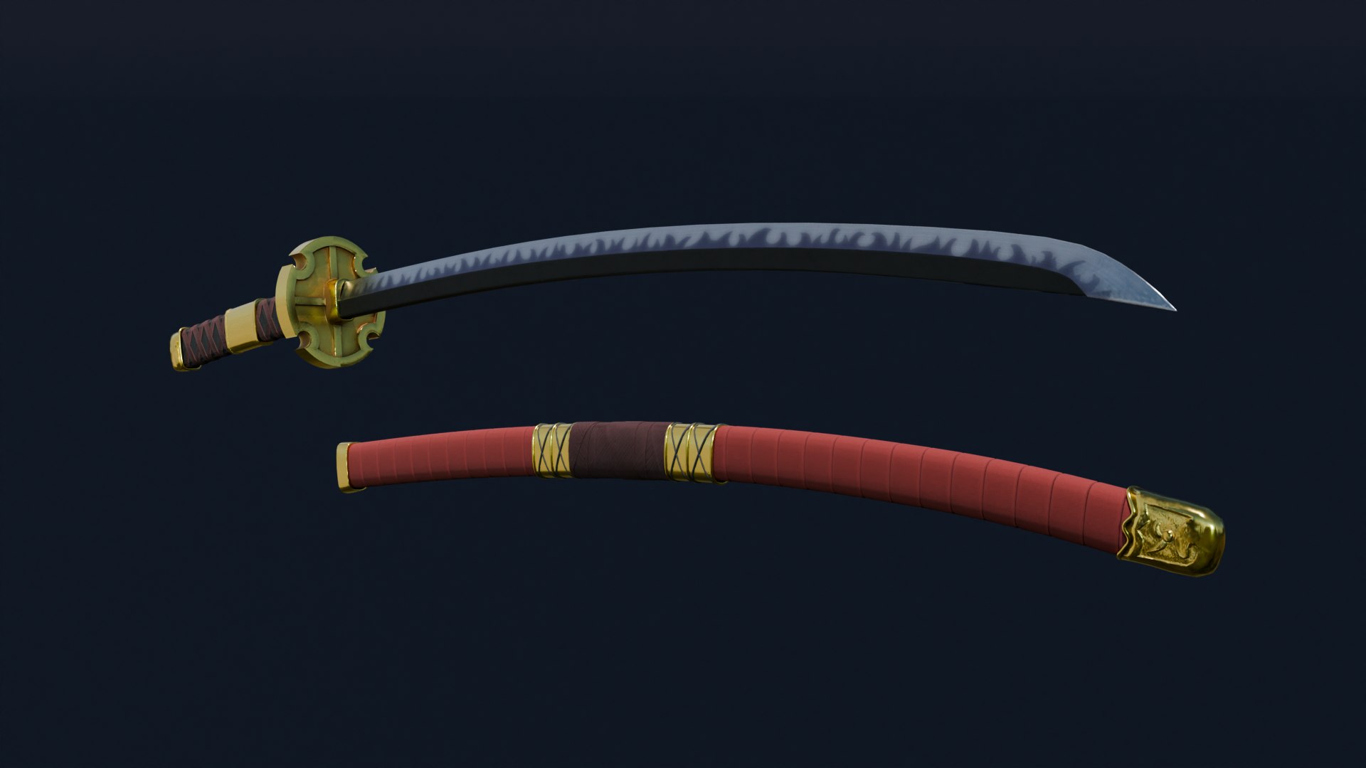 3D Model Katana - Sandai Kitetsu - TurboSquid 2240678