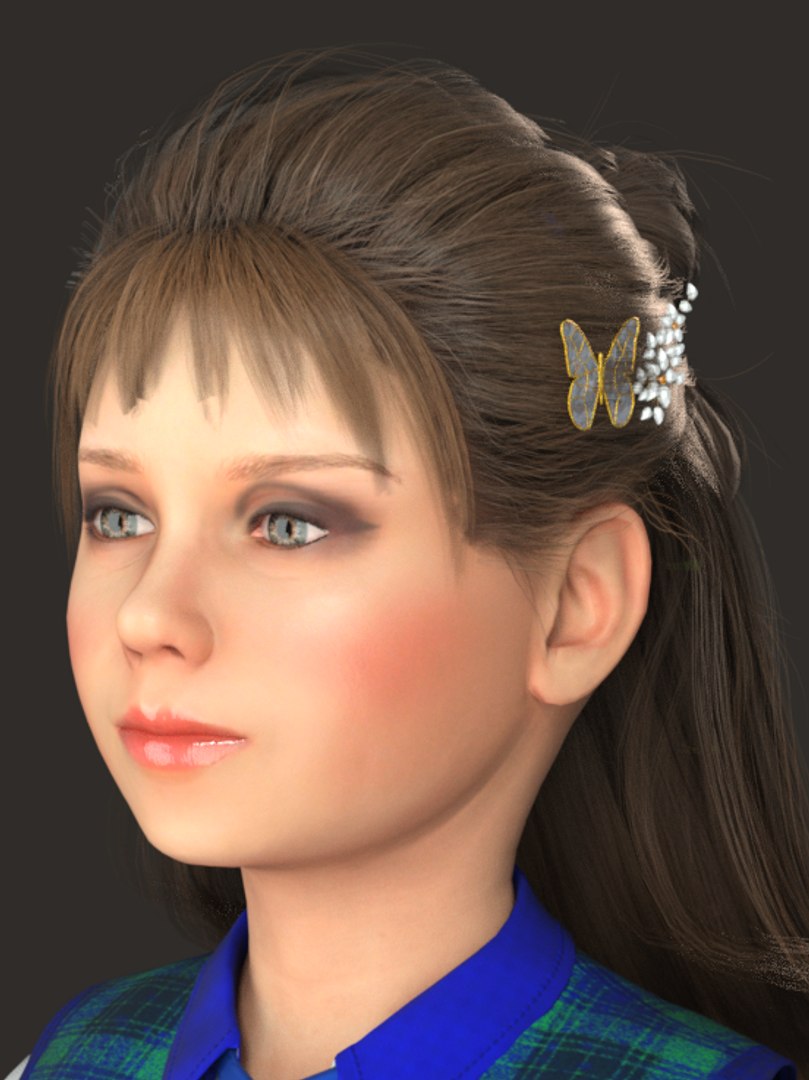 Realistic Rigged Little School Girl-Lima Character 3D Model 3D ...