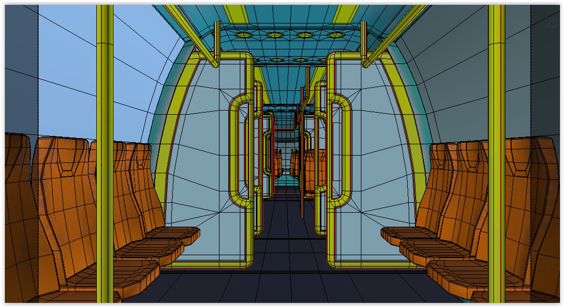 3D Sci-fi Subway Cars Pbr Model - TurboSquid 1370026