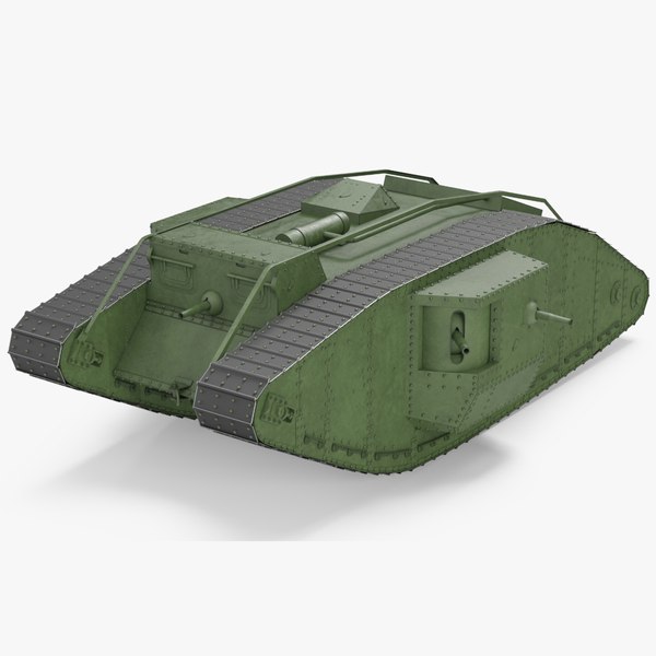 modelo 3d Tank MK 4 Macho Verde Rigged para Maya - TurboSquid 2248065