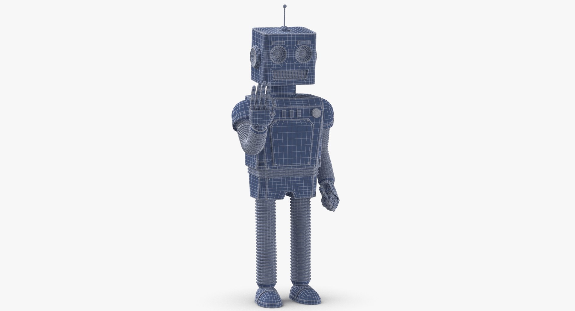 Robot 01 waving - model - TurboSquid 1522318
