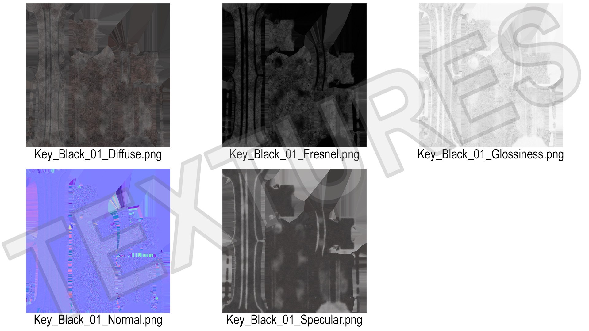 3D Skeleton Keys Bunch Steel - TurboSquid 2248105