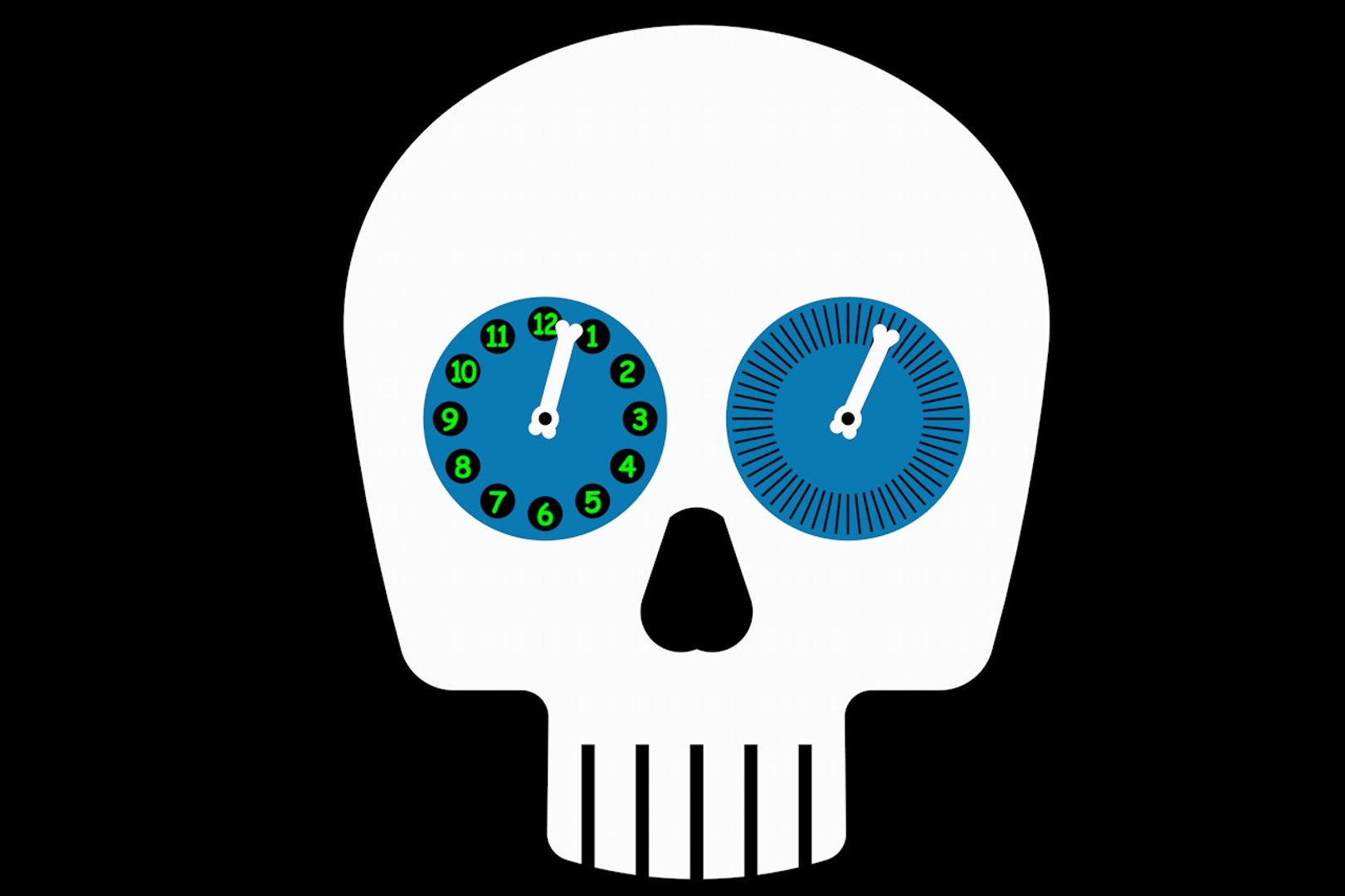 skull head clock 3d max