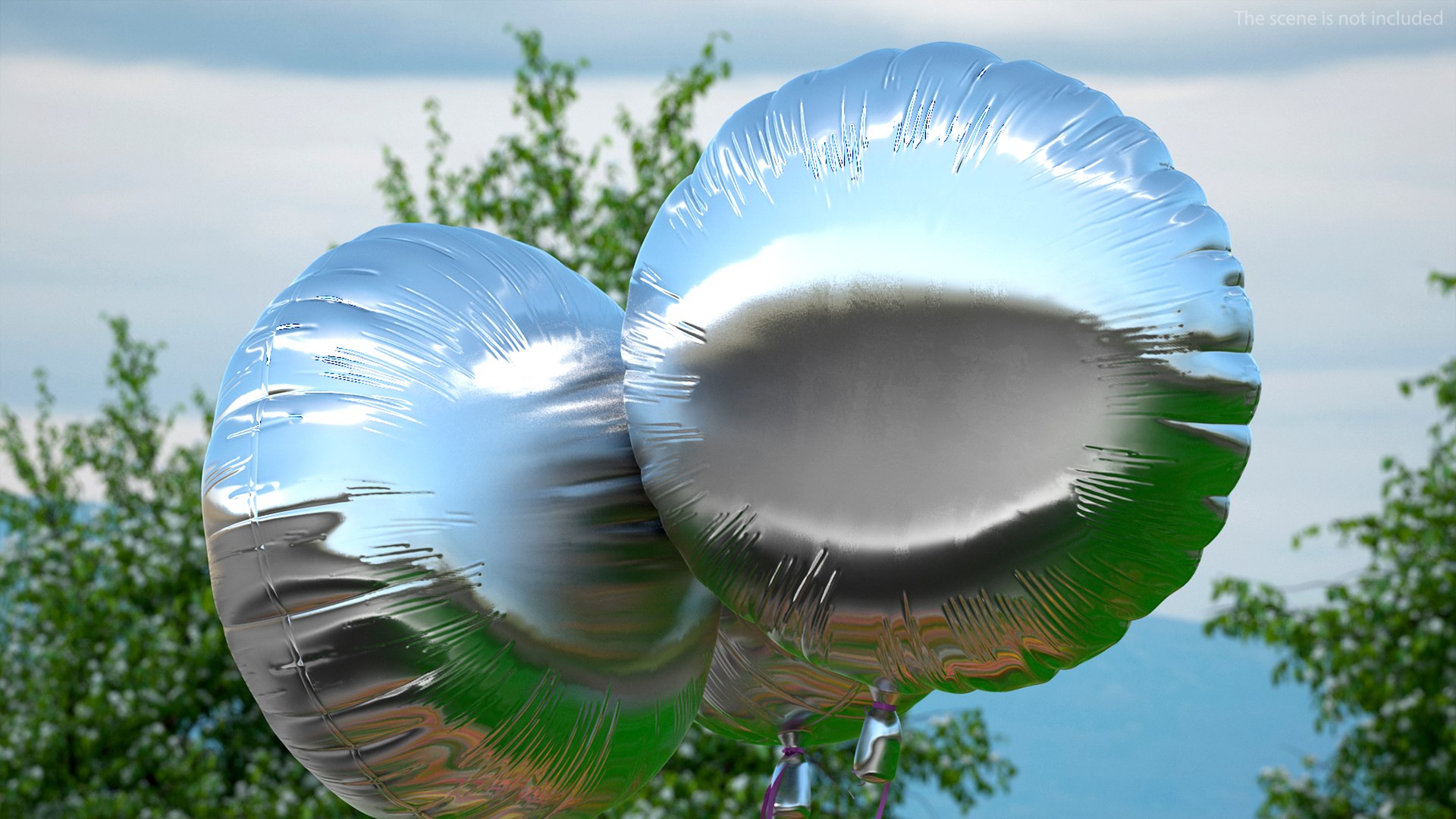 Party Helium Balloons Chrome 3D - TurboSquid 2080772